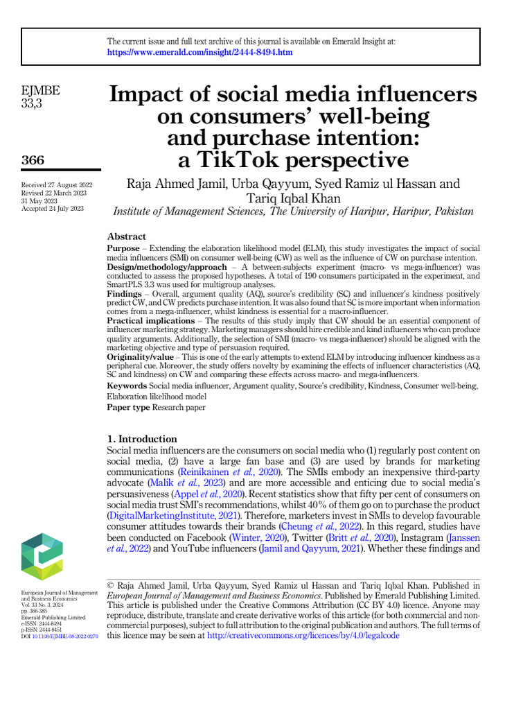 10 1108 Ejmbe 08 2022 0270 Pdf Cognition