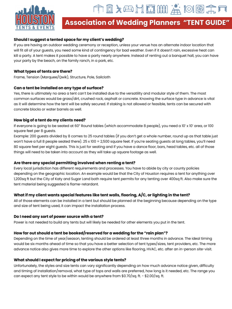 AWP-Tent-Guide-One-Pager | PDF | Tent