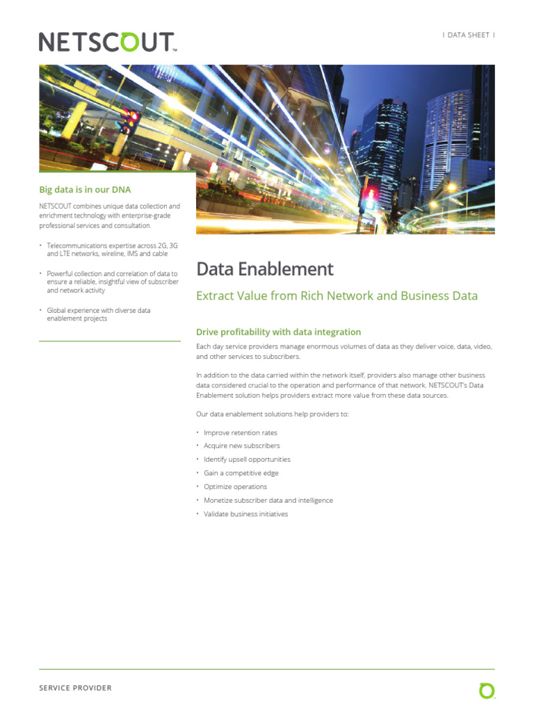 NETSCOUT_DS_Data_Enablement_SP | PDF | Big Data | Information