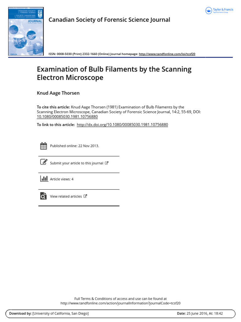 Bulb Filament Analysis via SEM | PDF | Incandescent Light Bulb | Materials