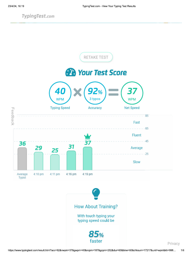 Typing Test | PDF