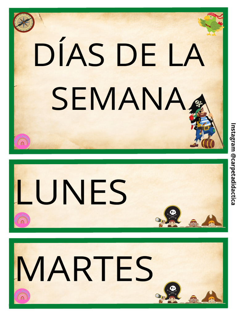 Almanaque Pirata: Días y Meses | PDF