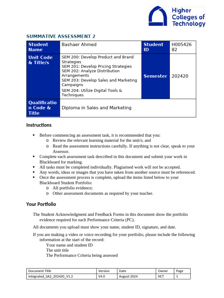 Sa2 Final Bashaer h00542682 | PDF | Pricing | Brand