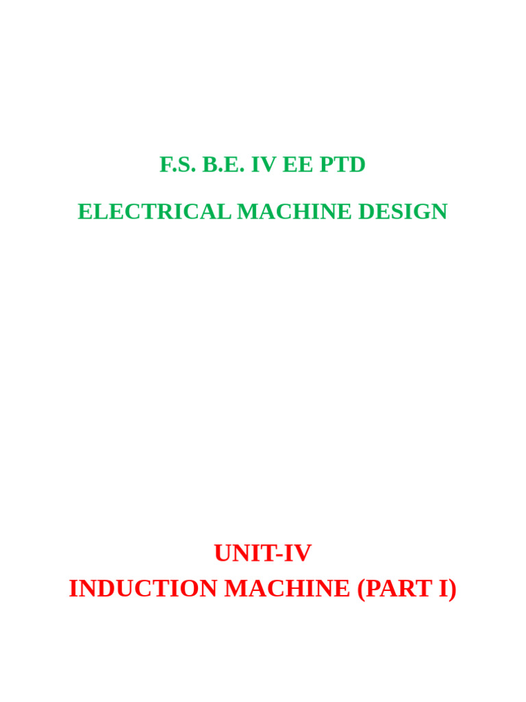 Induction Motor Design | PDF | Electric Motor | Electromagnetism