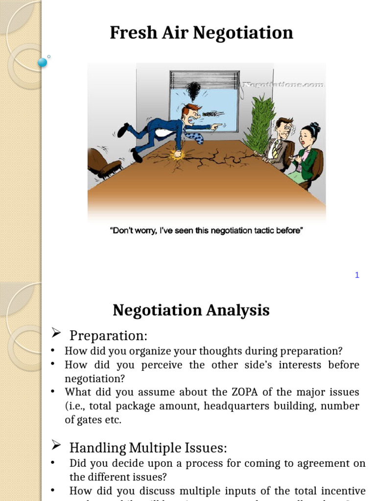 Fresh Air Negotiation | PDF