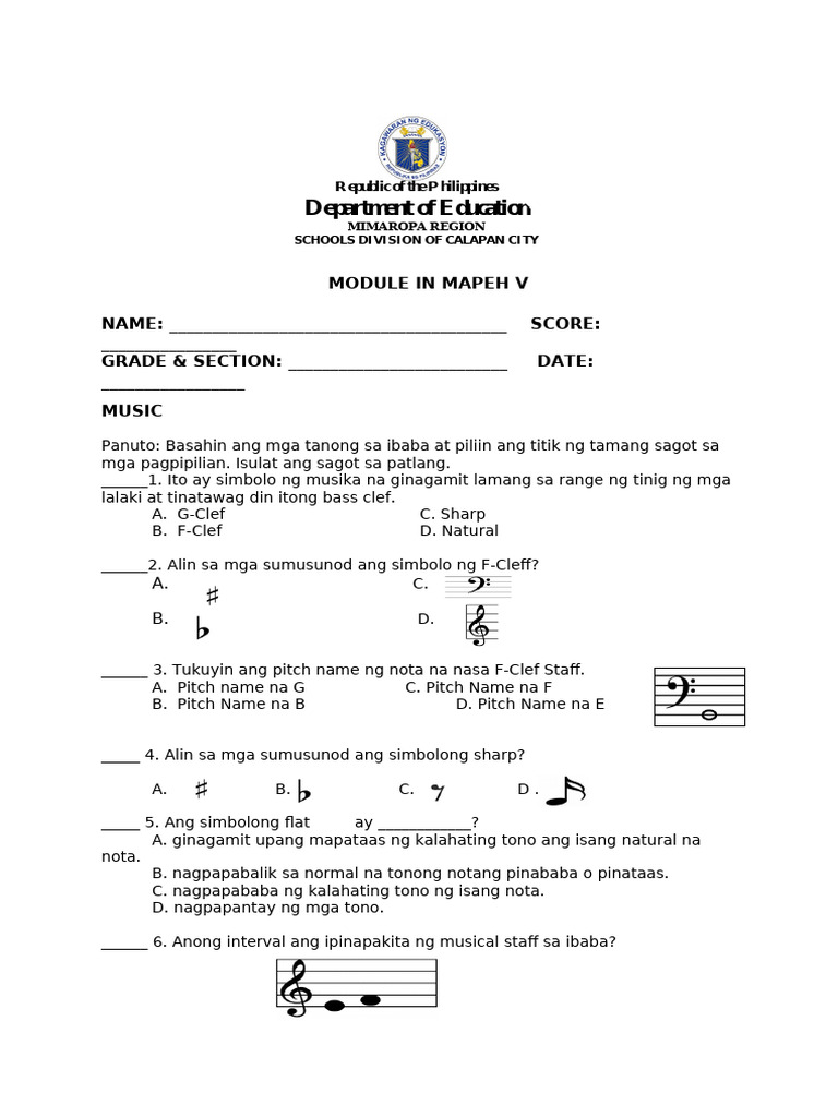 Module in Mapeh V | PDF