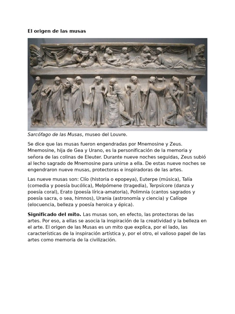 El Origen de Las Musas | PDF