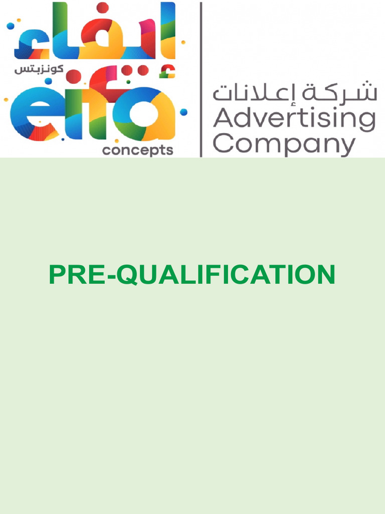 Pre-Qualification Process Guide | PDF