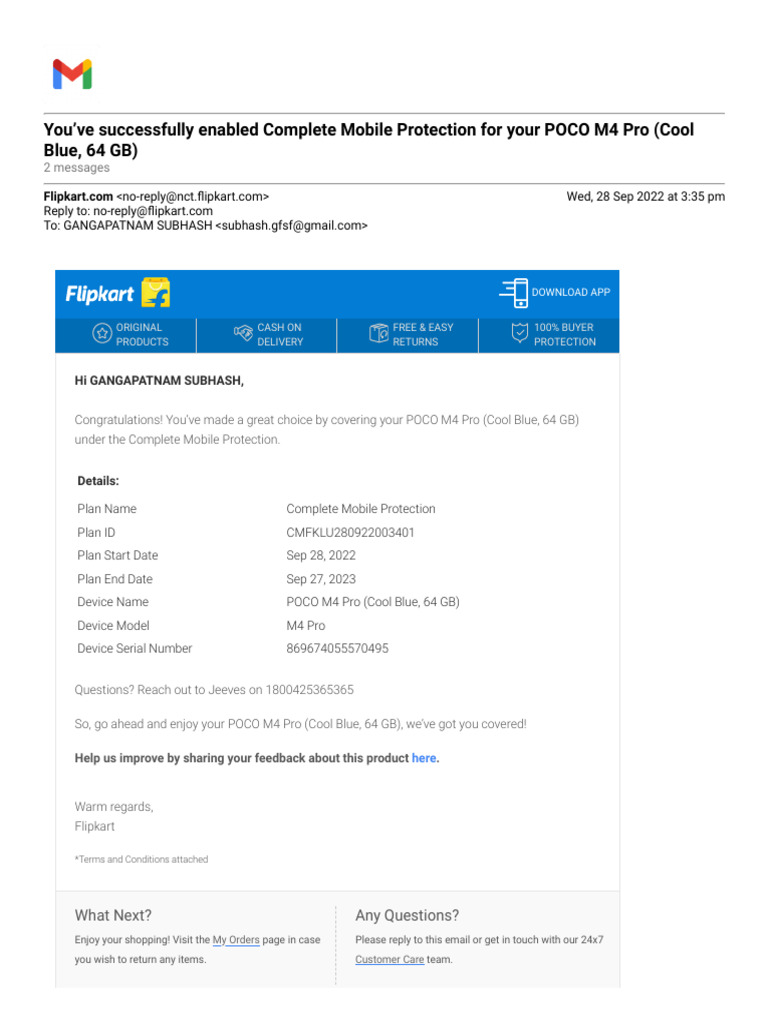 Suraj Successfully Enabled Complete Mobile Protection For Your POCO M4 ...