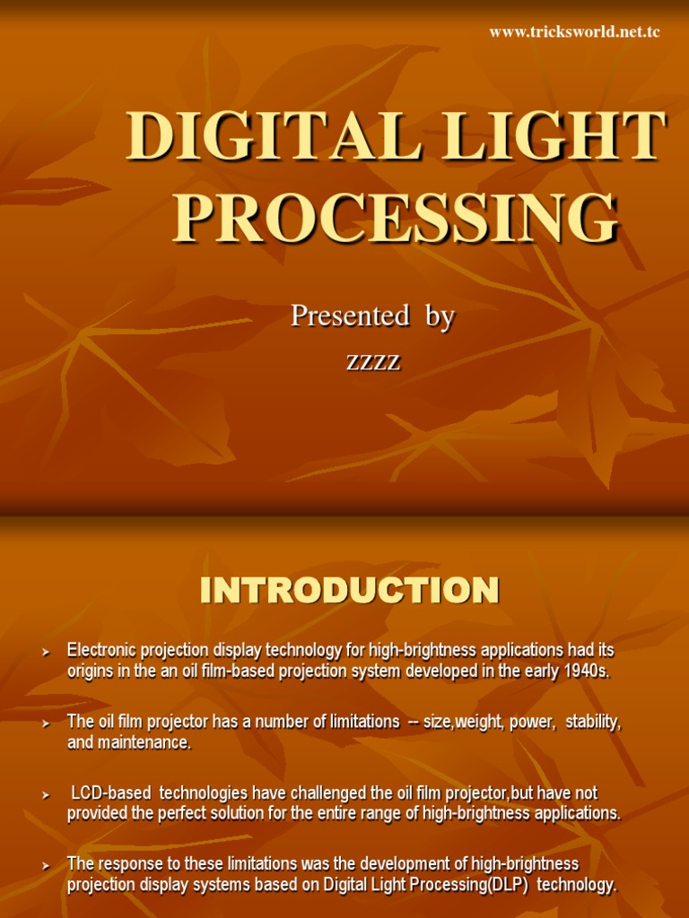 Digital Light Processing PDF Electromagnetic Radiation