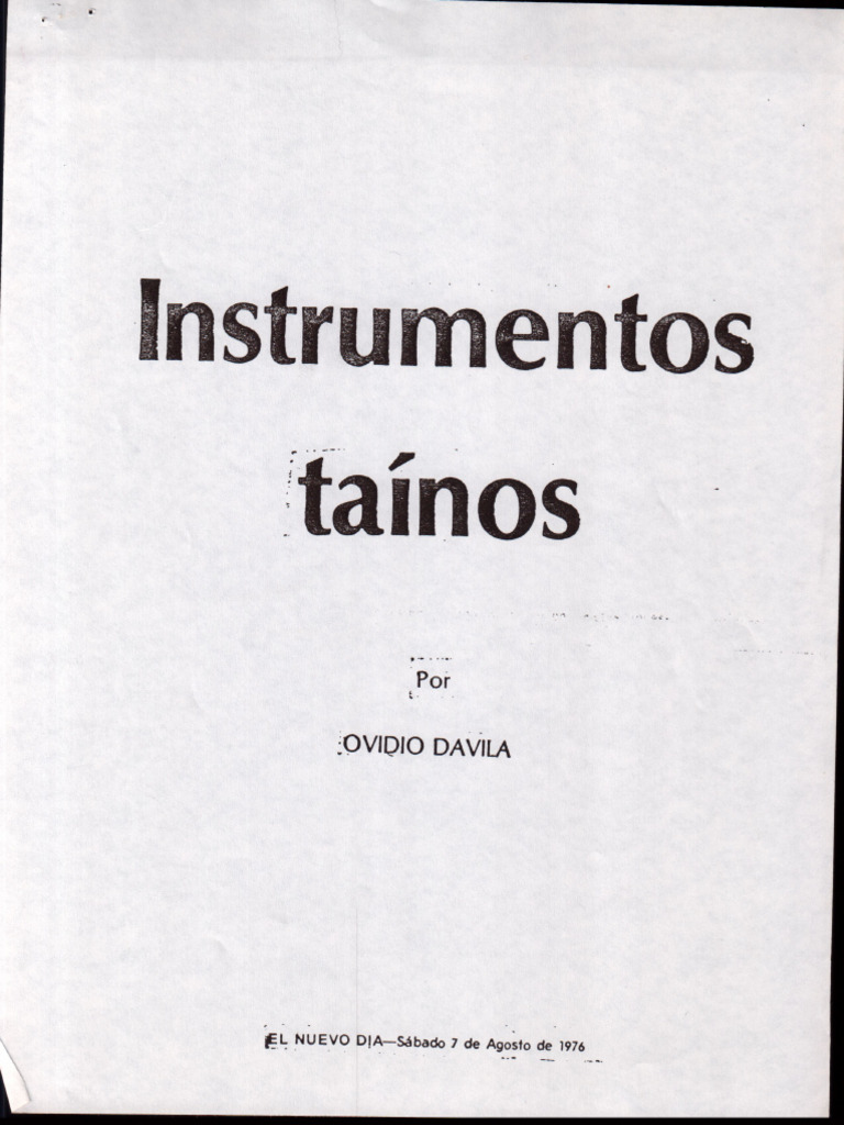 Instrumentos Taínos | PDF