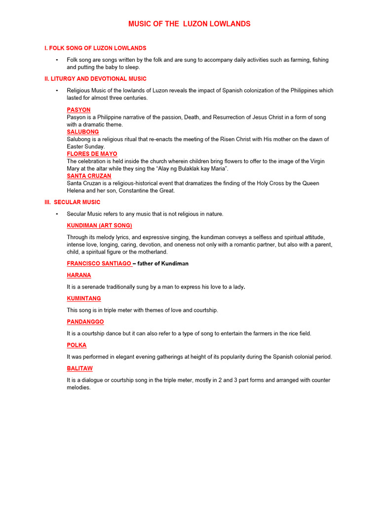Music Hand Outs 1 | PDF