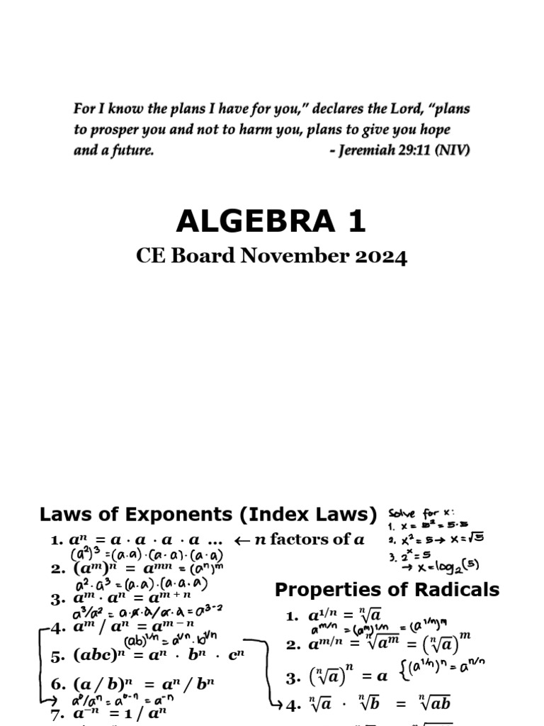 2024-November-Algebra-1 WHITE | PDF | Quadratic Equation | Equations