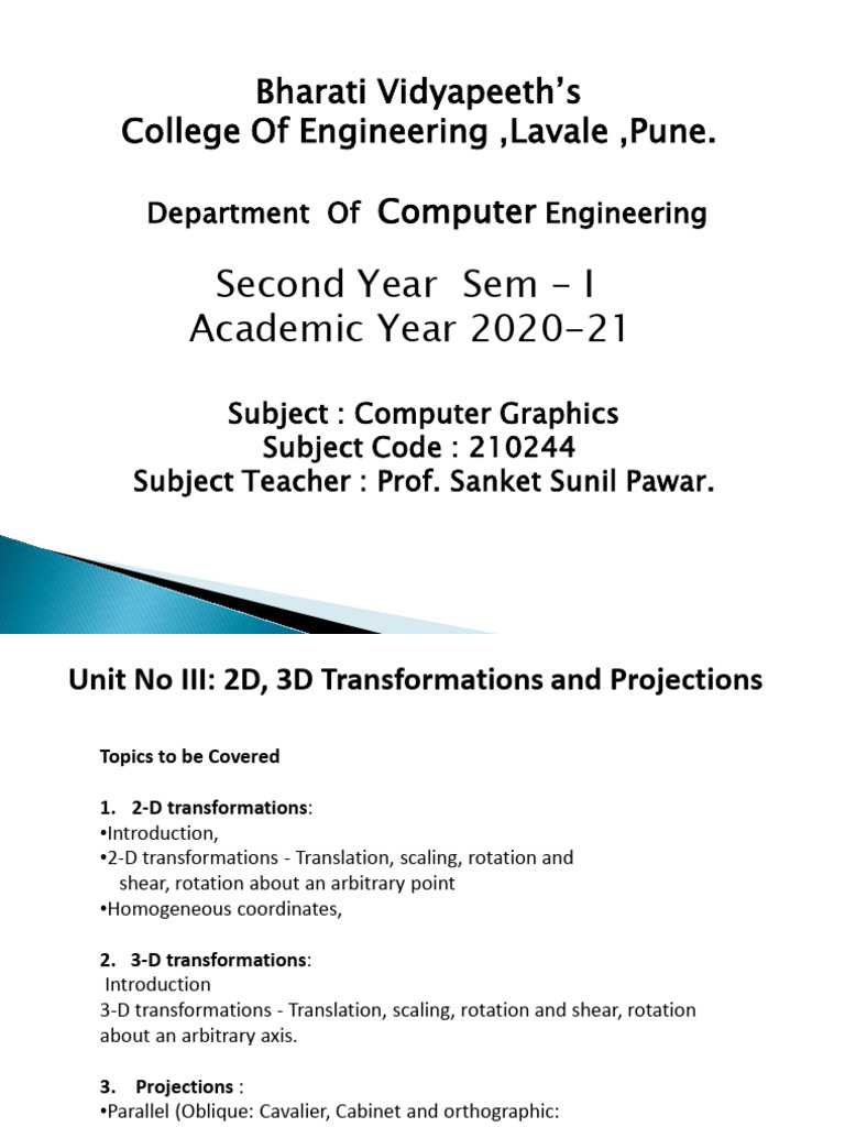 CG UNIT_III (1) | PDF | Dimension | Angle