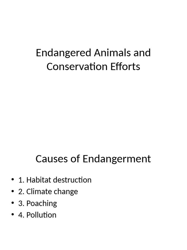 Endangered Species and Conservation Efforts | PDF