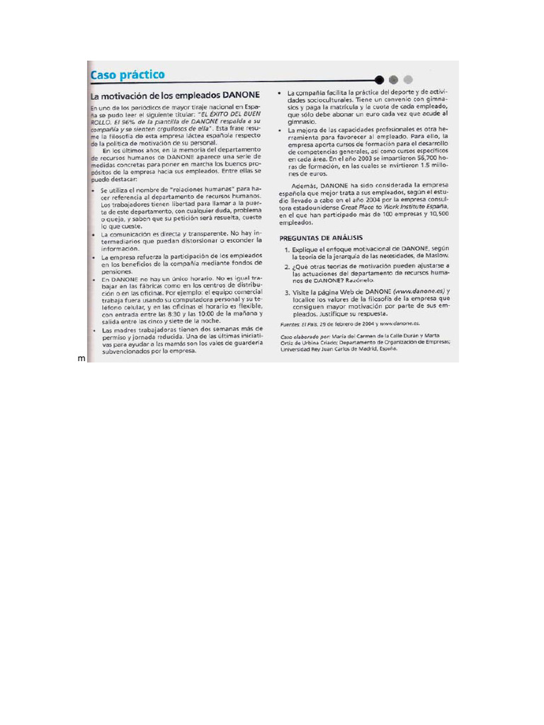 Caso Motivacional Danone | PDF