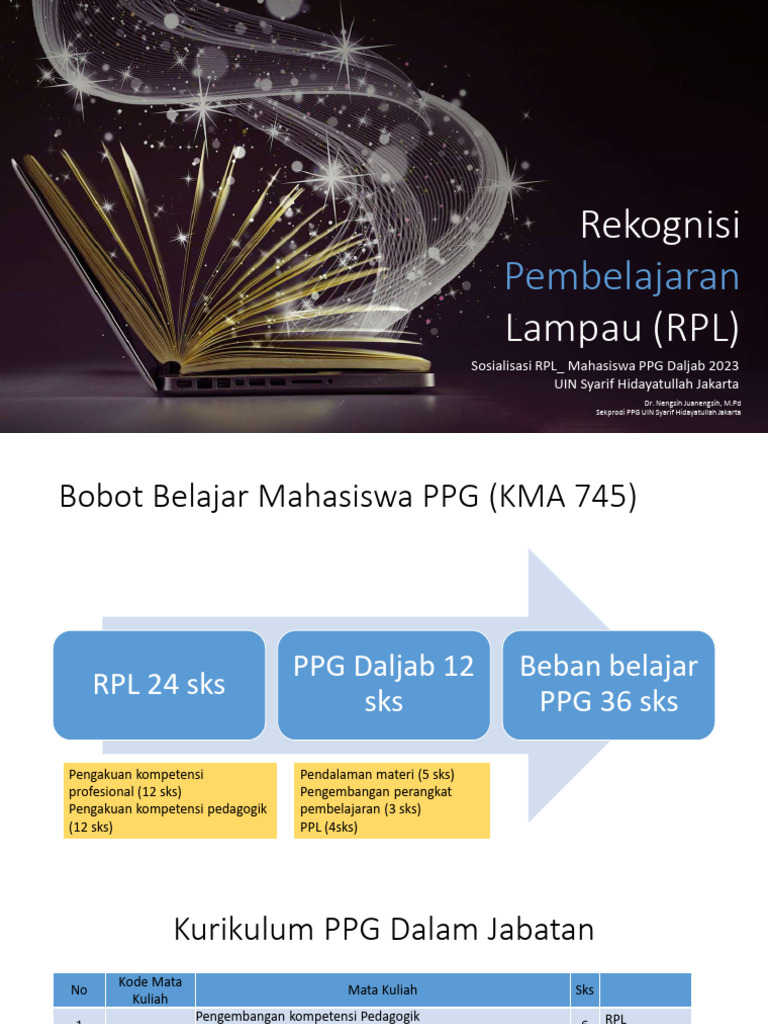 Rekognisi Pembelajaran Lampau (RPL) | PDF