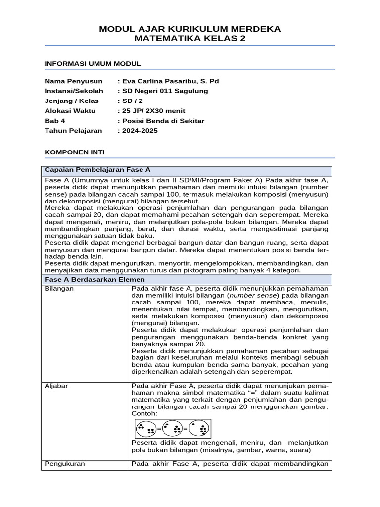 Bab 4 Posisi Benda Sekitar | PDF