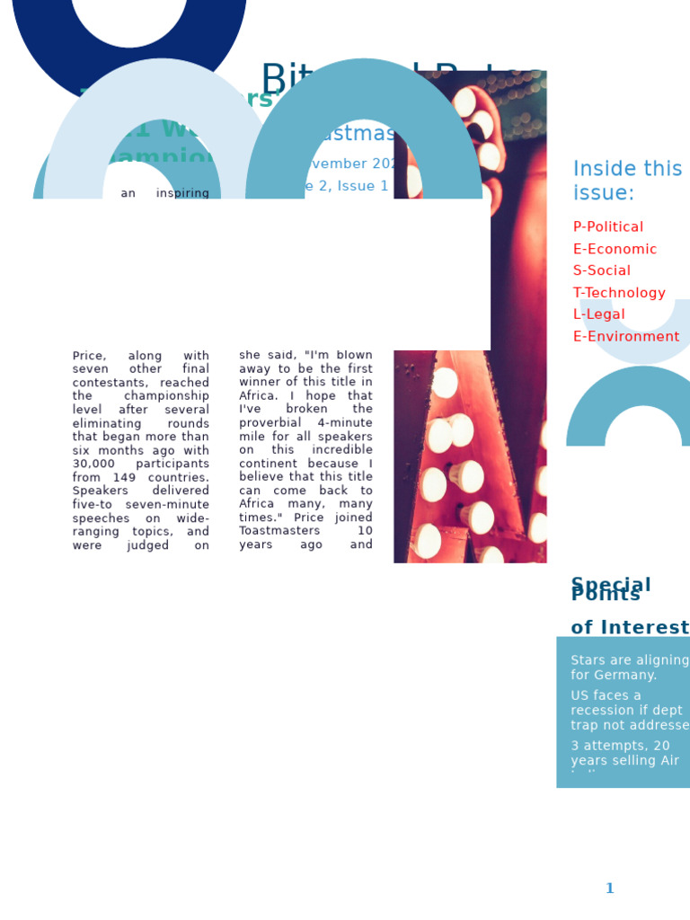 Toastmasters Newsletter 1 | PDF