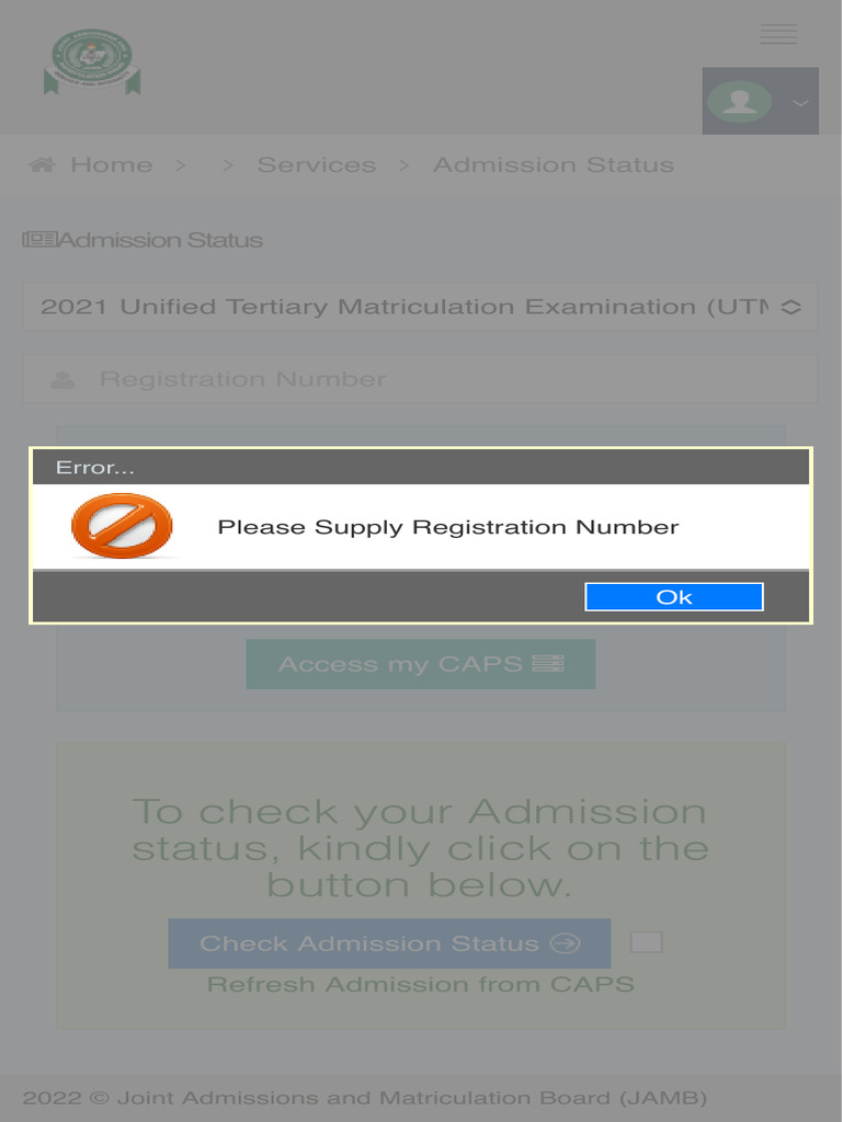 Check Admission Status | PDF