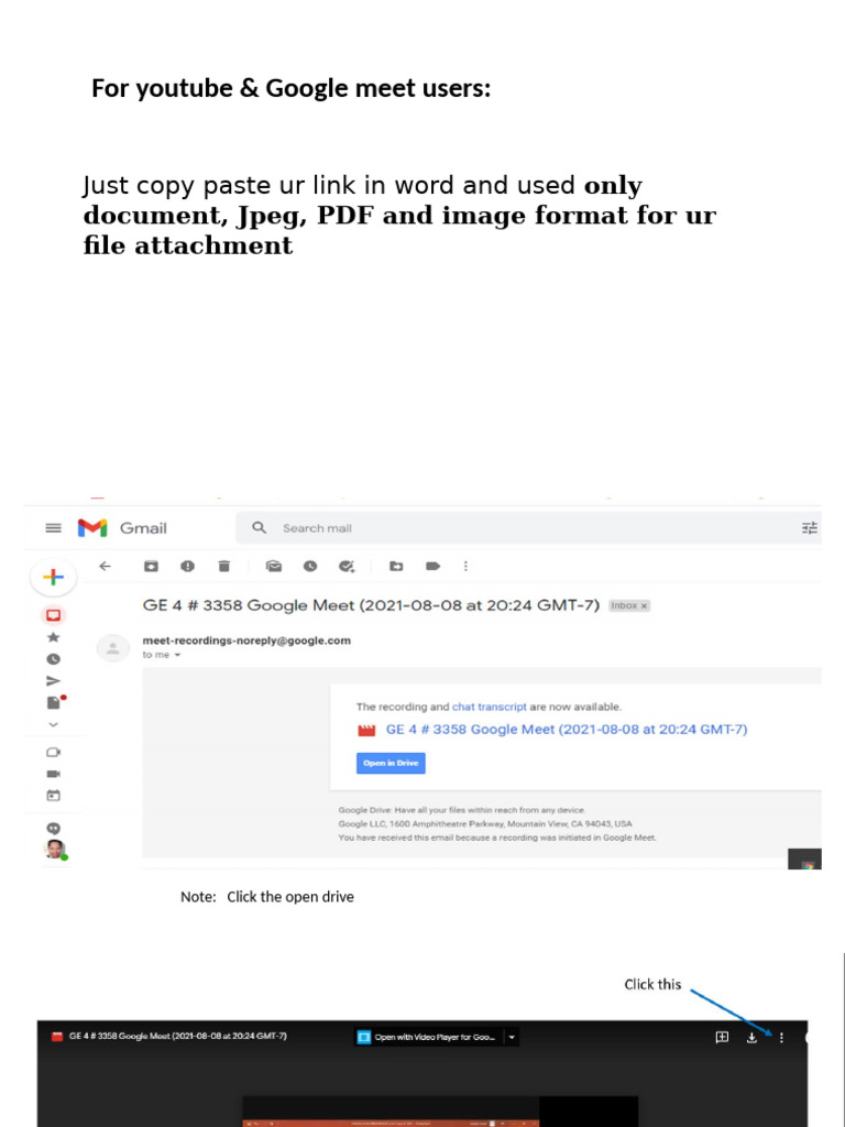 Sharing Documents on Google Meet | PDF