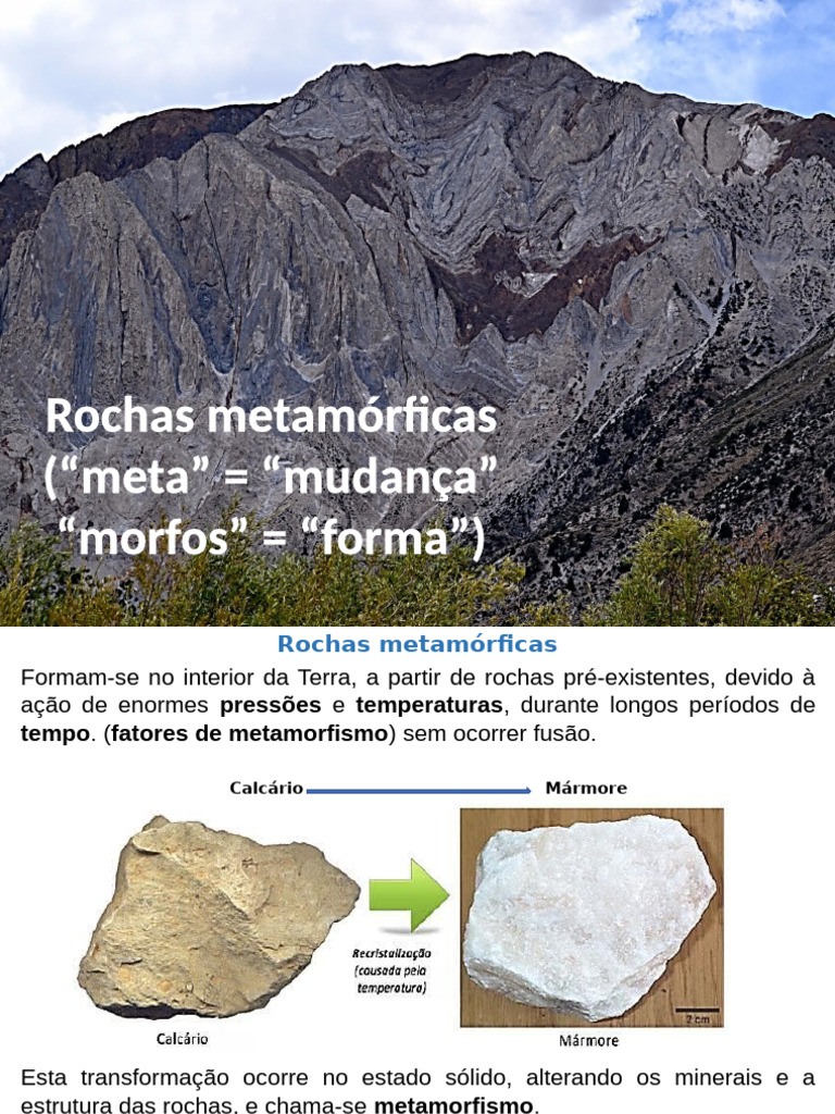1d - Rochas metamórficas | PDF | Rochas (Geologia) | Rochas