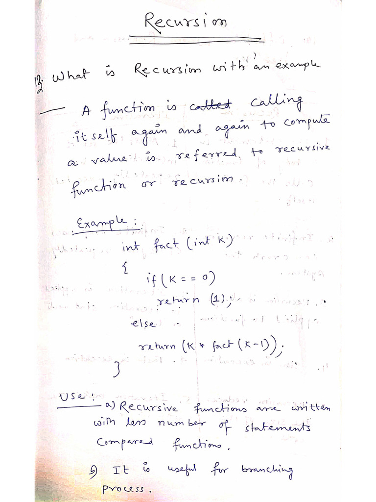 Recursion | PDF