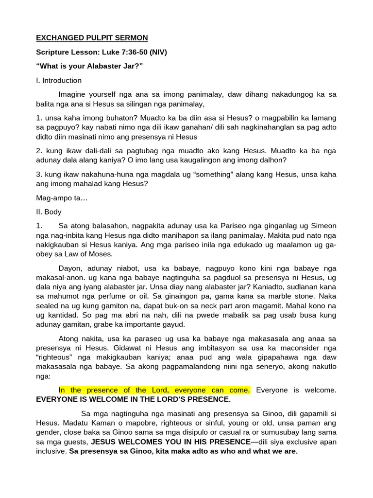 To Submit 4 Sermons | PDF