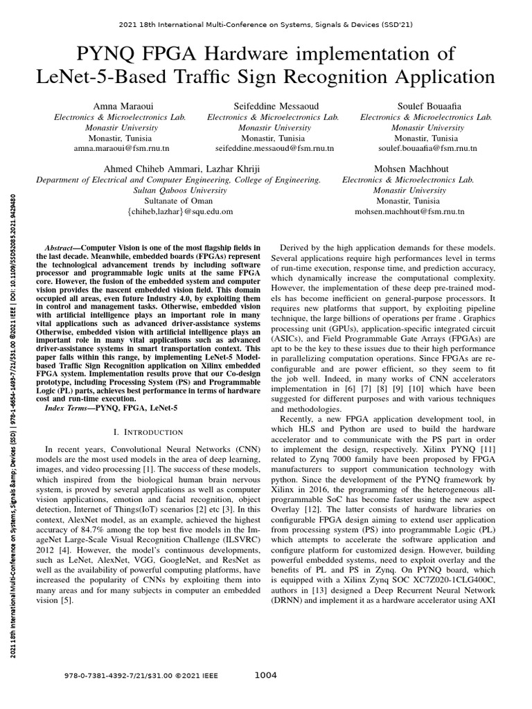 PYNQ_FPGA_Hardware_implementation_of_LeNet-5-Based_Traffic_Sign_Recognition_Application | PDF ...