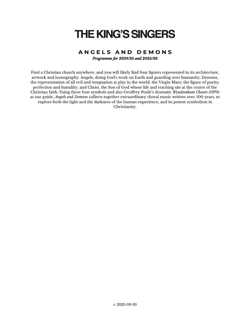 2024-2025 & 2025-2026 Angels and Demons | PDF | Mary, Mother Of Jesus