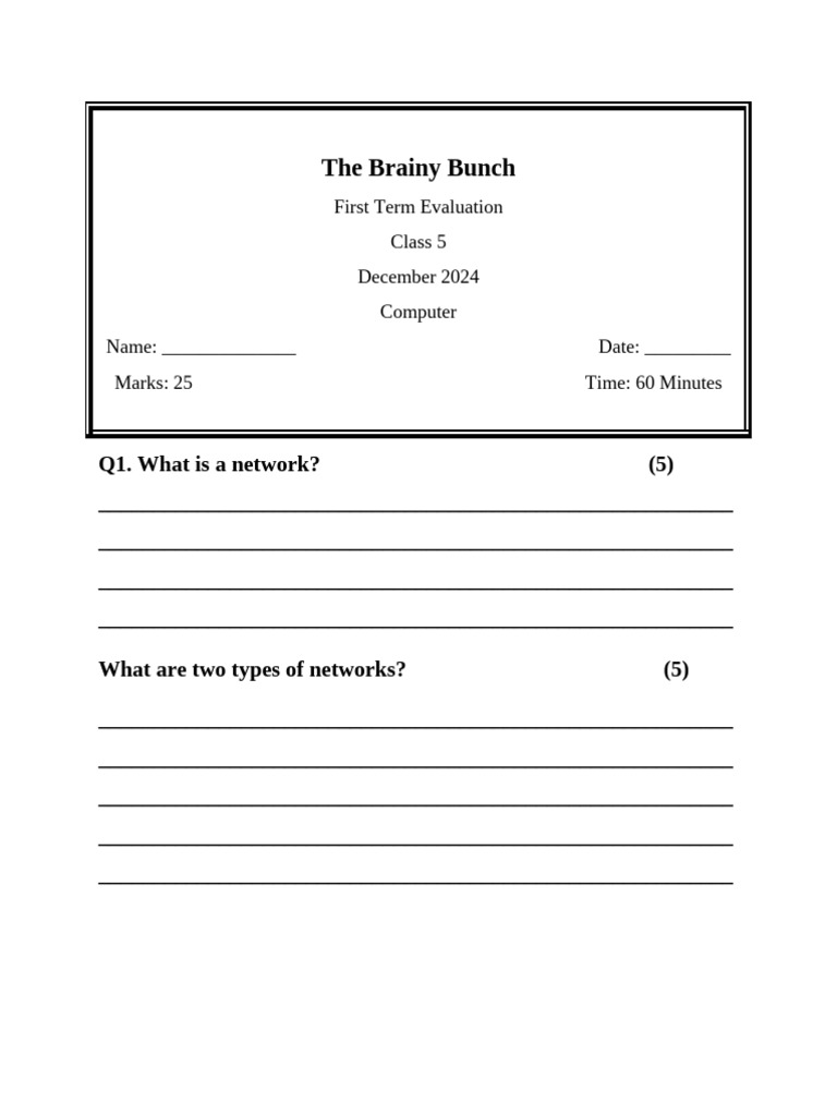 The Brainy Bunch computer 5 | PDF