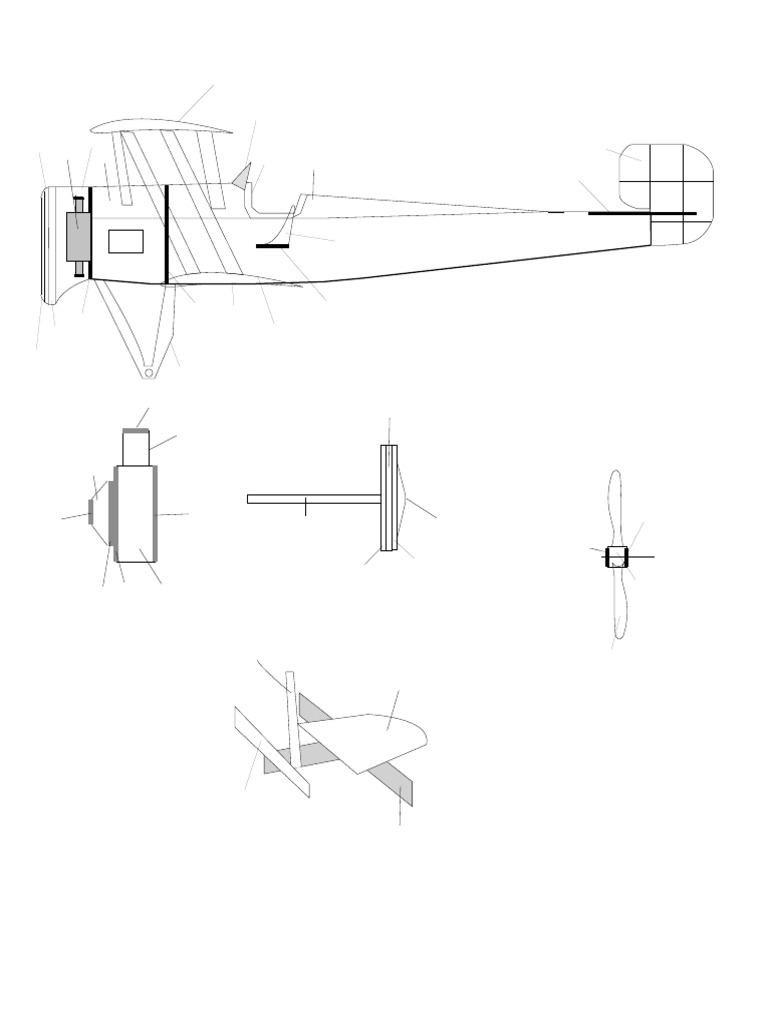 (Paper Model) (Airplane) (Digital Card Models) Bristol Scout 1250 (1-32 ...