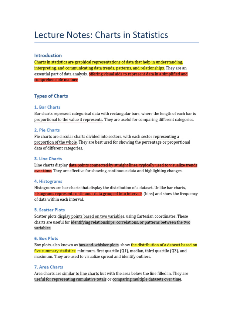 Charts in Statistics | PDF