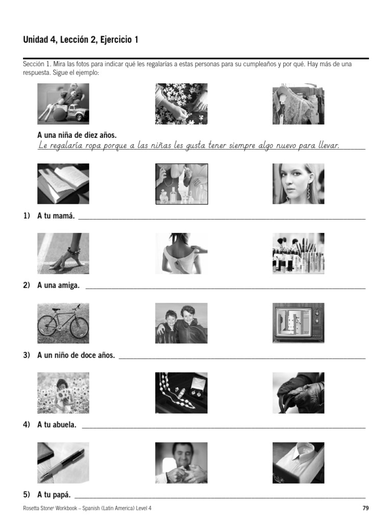 Spanish Student Workbook 42 | PDF