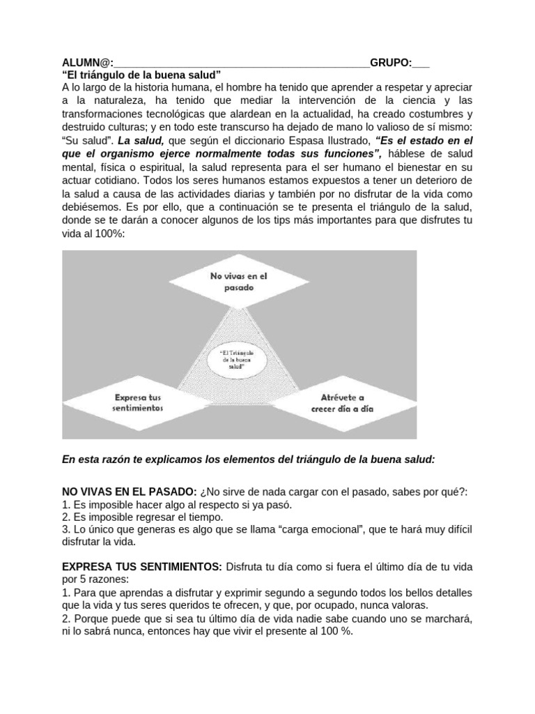 Triangulo de La Salud | PDF | Sicología