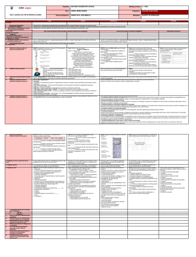 G2-Q4W3-DLL-AP-MELCs | PDF