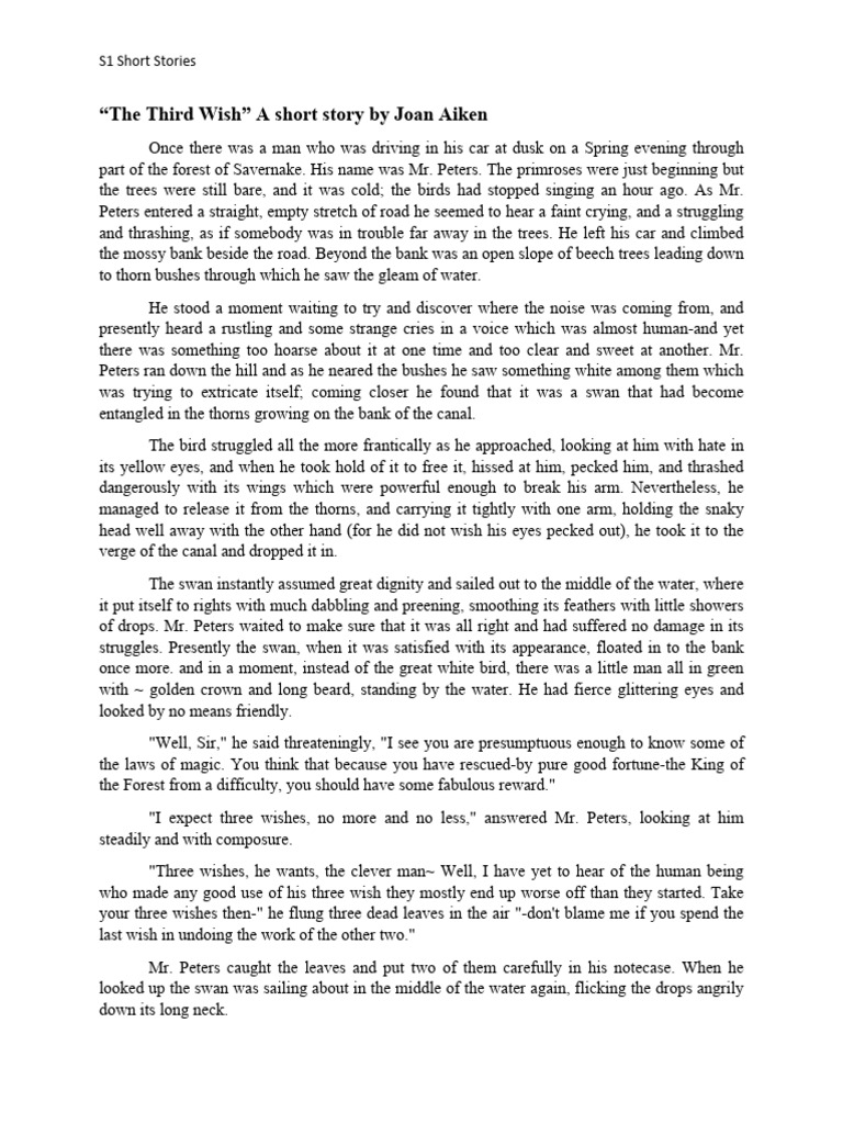 "The Third Wish: A Magical Tale" | PDF