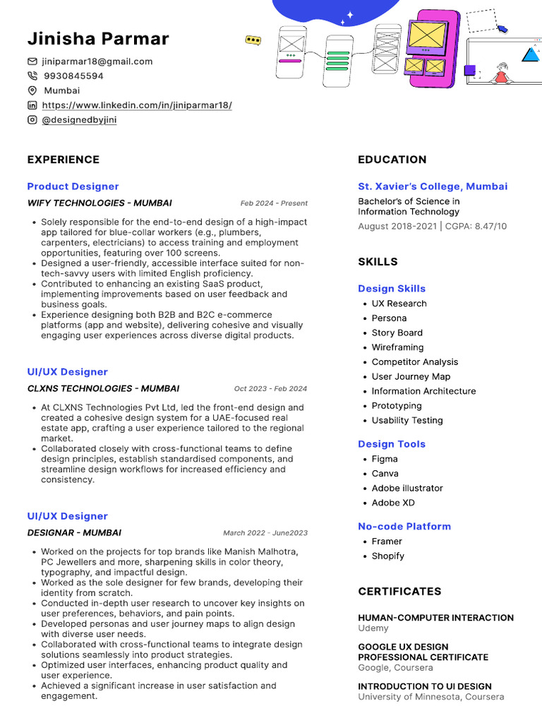Jinisha Resume | PDF | Design | Innovation