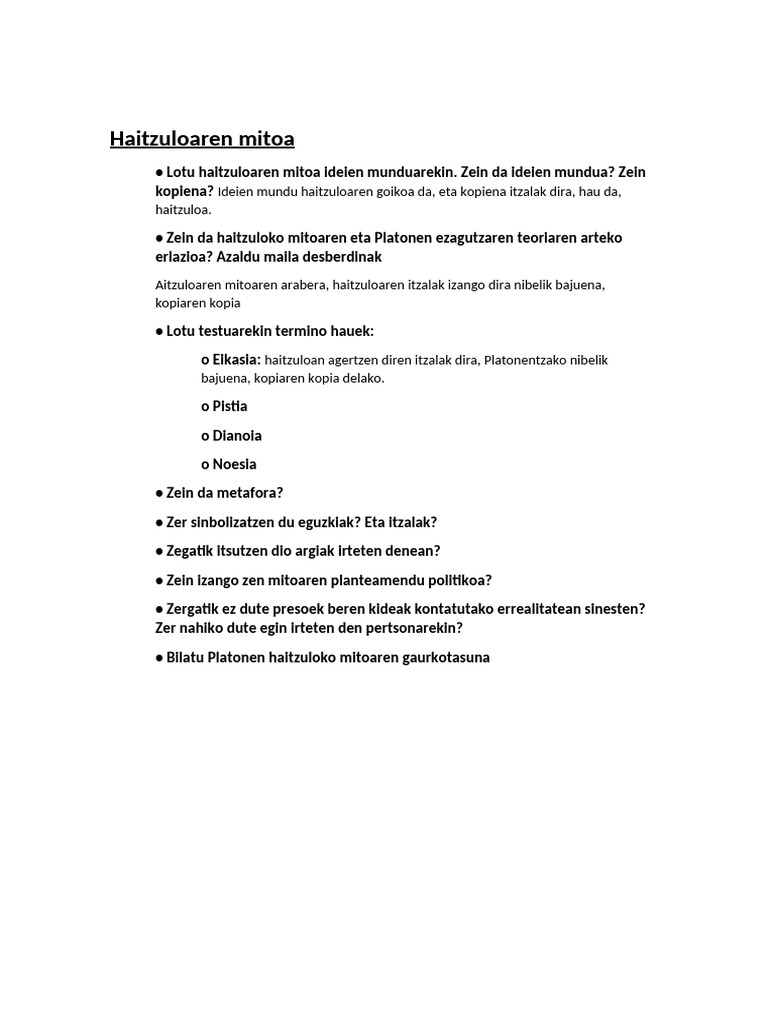 Haitzuloaren Mitoa (Recuperado Automáticamente) | PDF