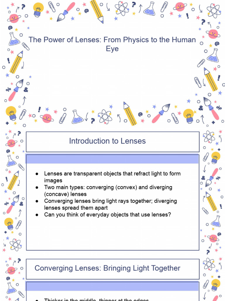 Lens Power and Human Eye Optics | PDF | Optics | Vision