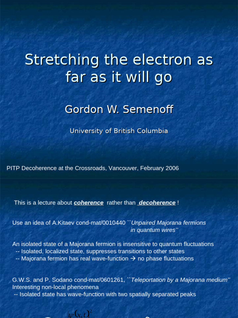 Pitp Decoherence2006 Semenoff | PDF | Wave Function | Chemical Bond