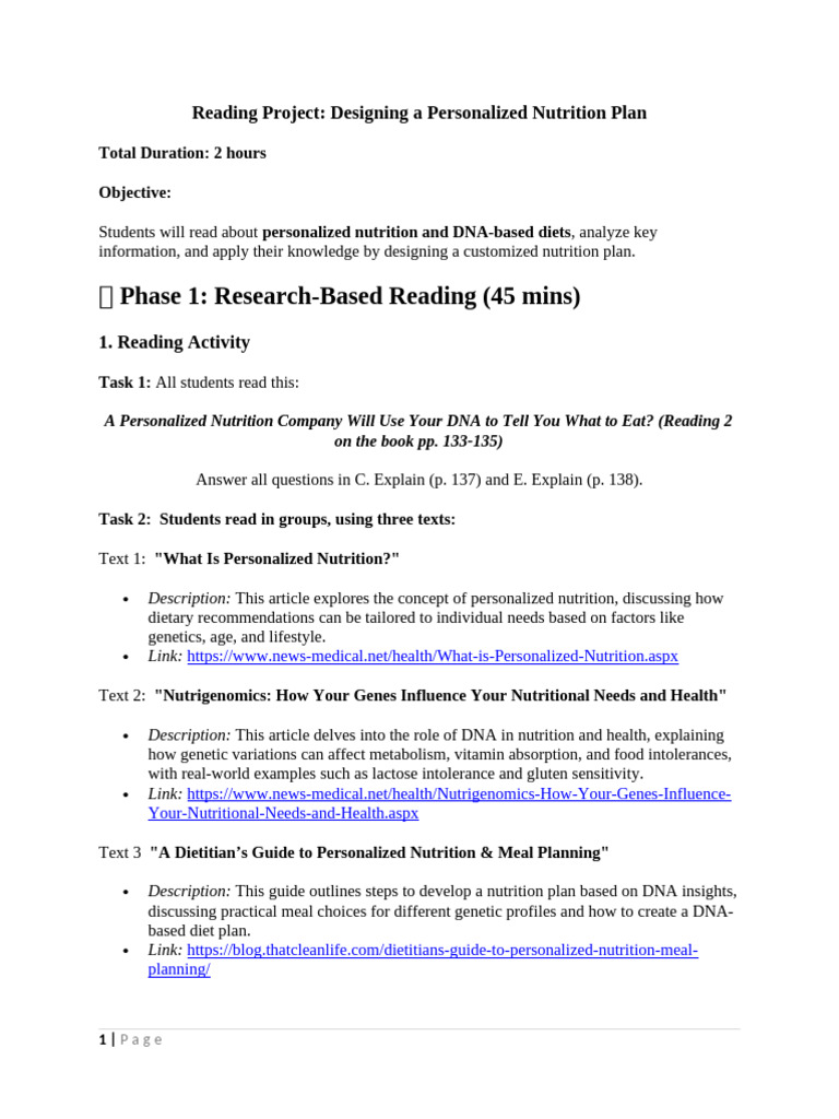 Reading Project 2 | PDF | Dietary Supplements | Omega 3 Fatty Acid