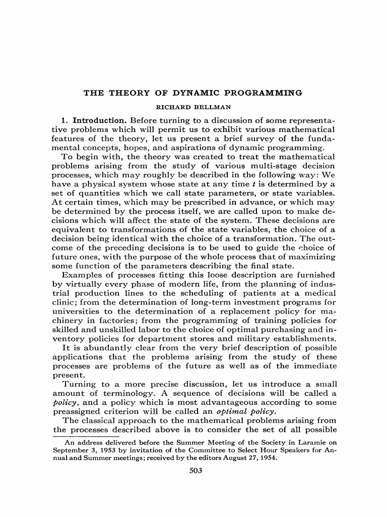 DP - Bellman - 1741339134 2025-03-07 09 - 19 - 05 | PDF | Dynamic Programming | Function ...