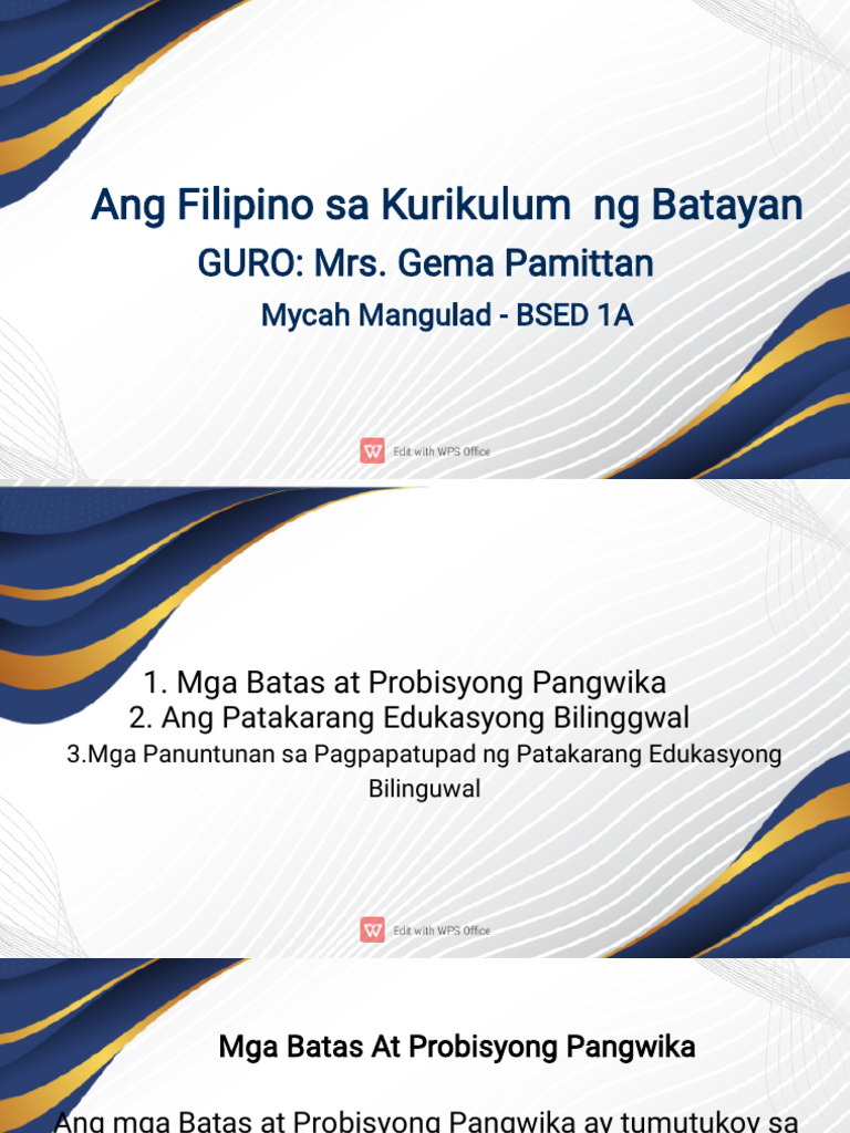 Mga Panuntunan Sa Pagtutupad NG Patarang Edukasyong Bilinggwal | PDF