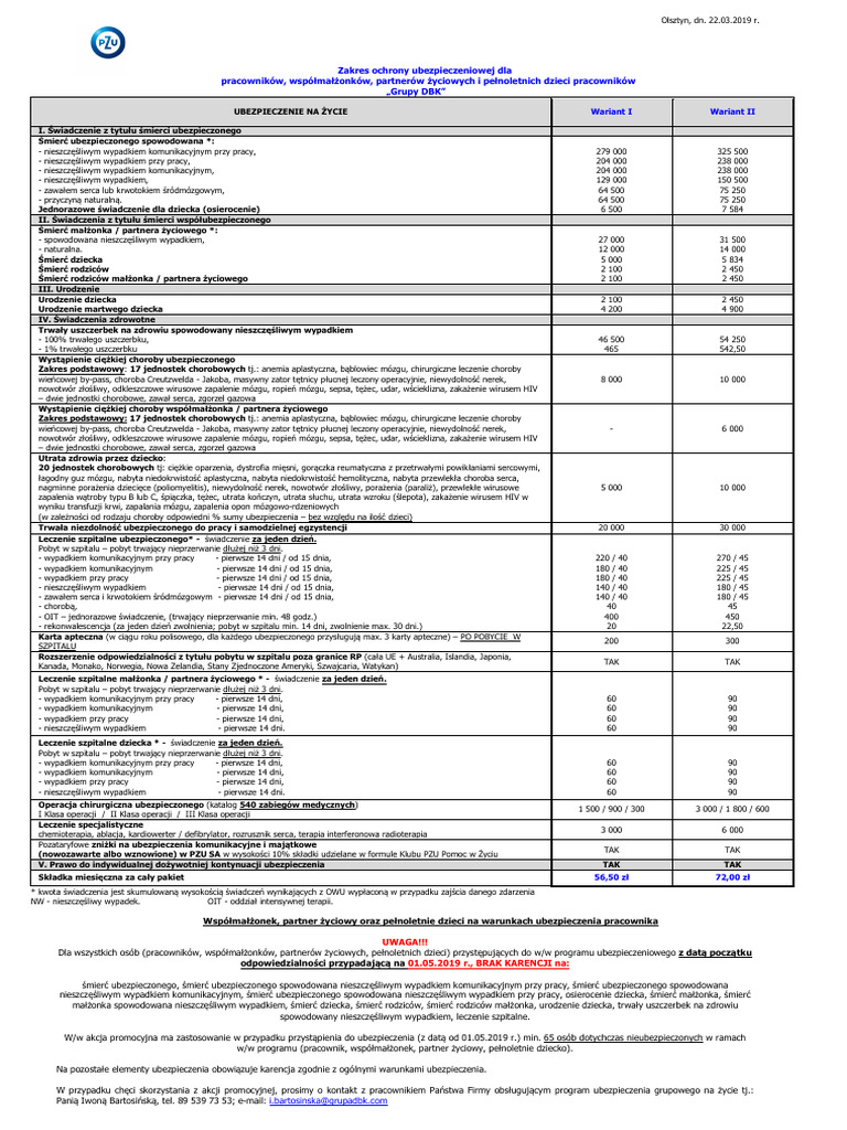 DBK_zniesienie karencji od 01.05.2019_22.03.2018_POLISA_PZU | PDF