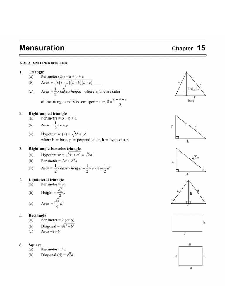 2D and 3D Geometry Formulas | PDF