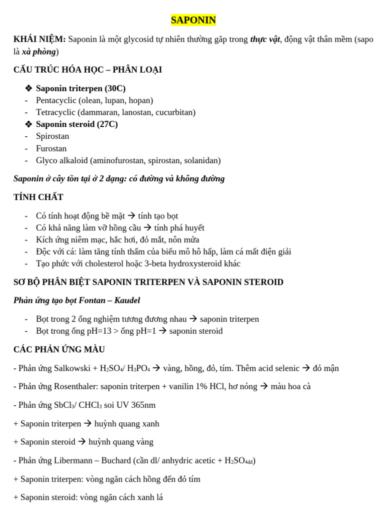 SAPONIN | PDF