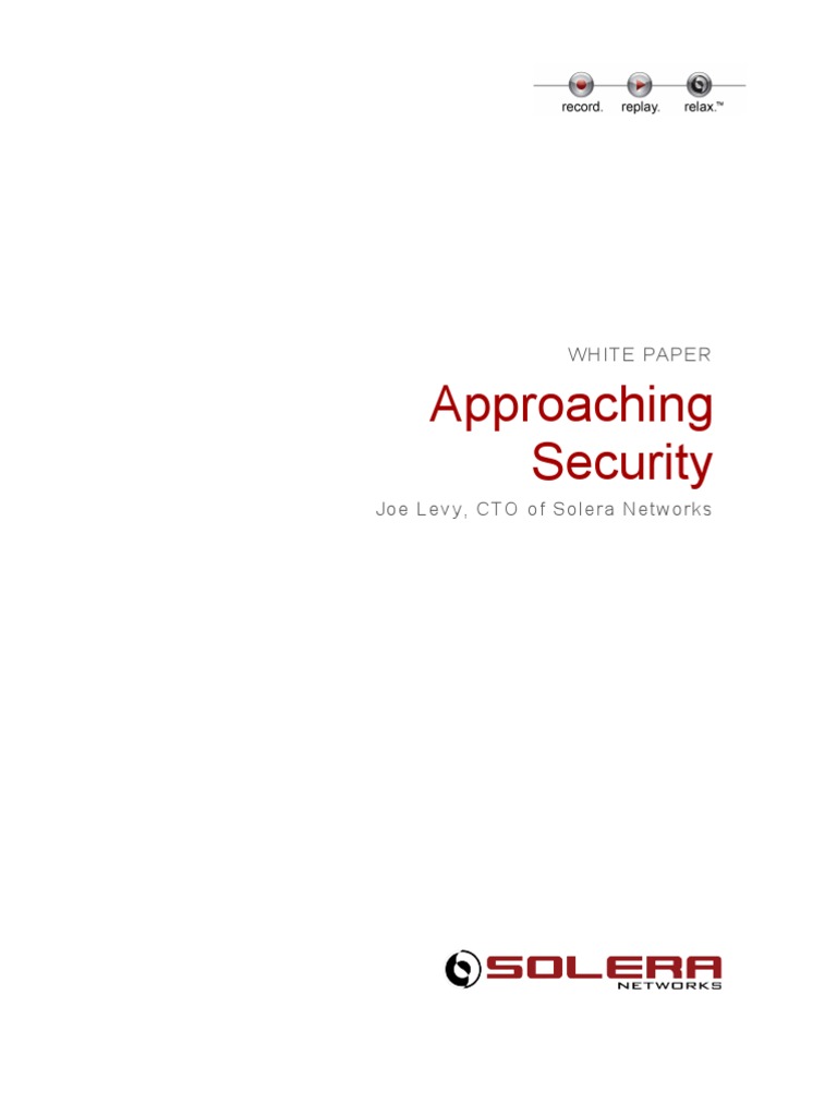 Solera System - Approaching Security | PDF | Computer Security | Security