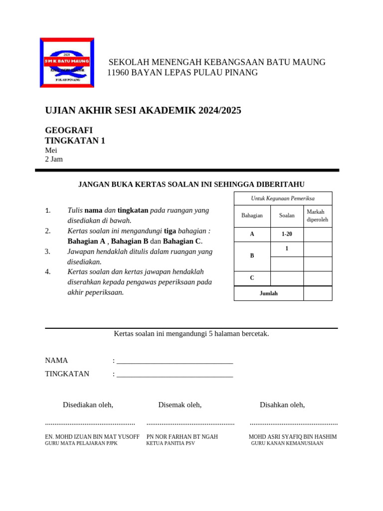 Cover PSV T3 Uasa 2023-24 | PDF