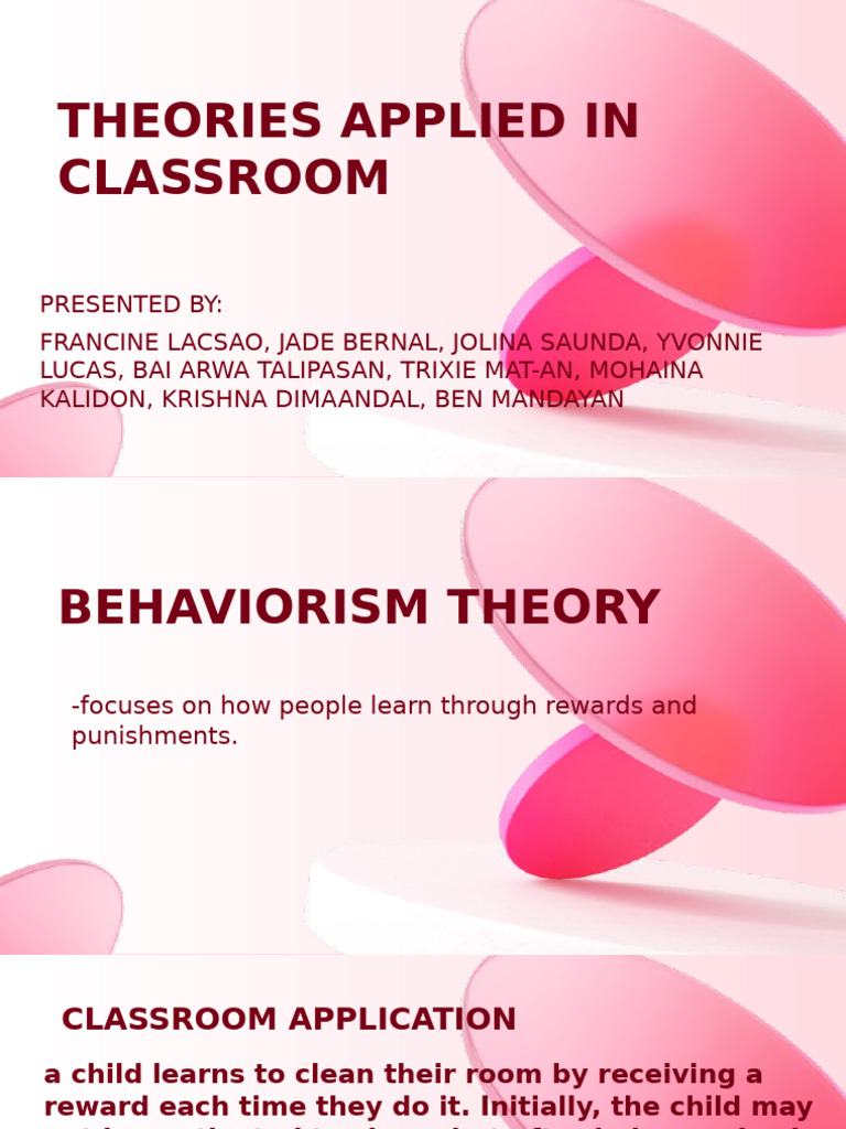 Classroom Learning Theories Explained | PDF | Learning | Constructivism ...